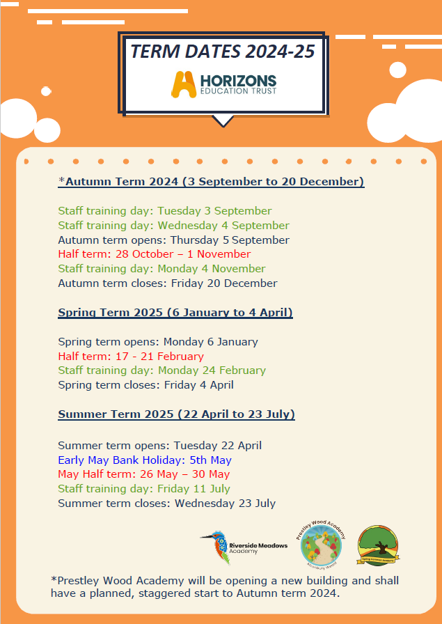 Spring Common Academy - Term Dates